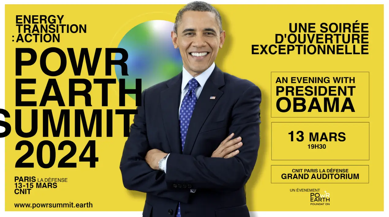Bourgeois Global exposant au POwR Earth Summit 2024 : Barack Obama sera ...